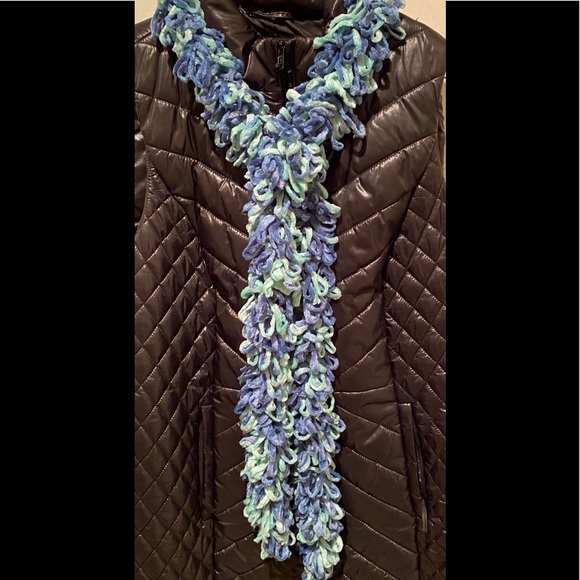 Accessories | Loopy Scarf Periwinkle Blue And Green In Design | Poshmark